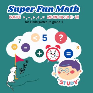 Super Fun Math for Basic Addition and Subtraction Worksheet for ...