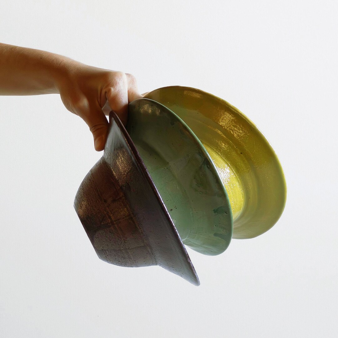BOWLS Set of 3, Handmade 220ml - Minimalist, Stoneware, Ceramics, Wheel ...