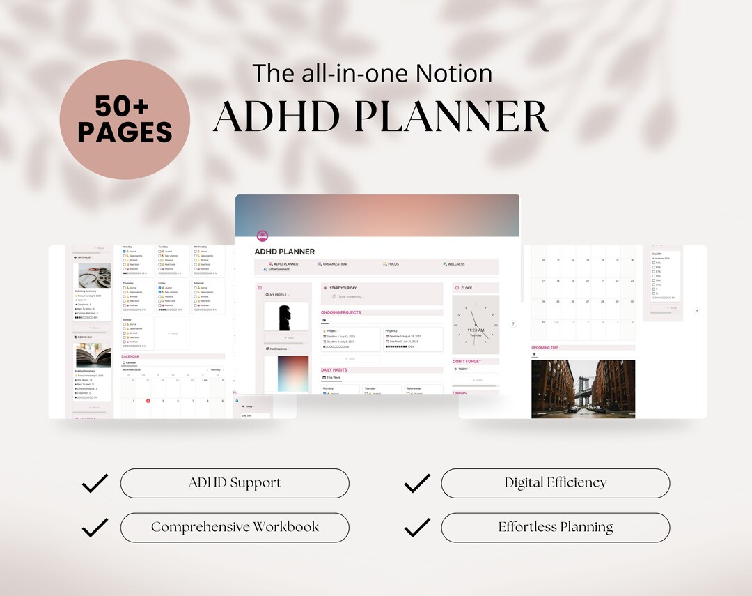 ADHD Planner Notion Dashboard the Ultimate Digital ADHD - Etsy