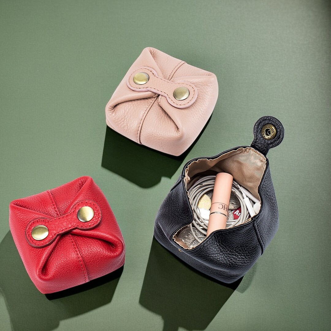Coin Purse Genuine Leather Change Holder Pocket Small Pouch for Women ...