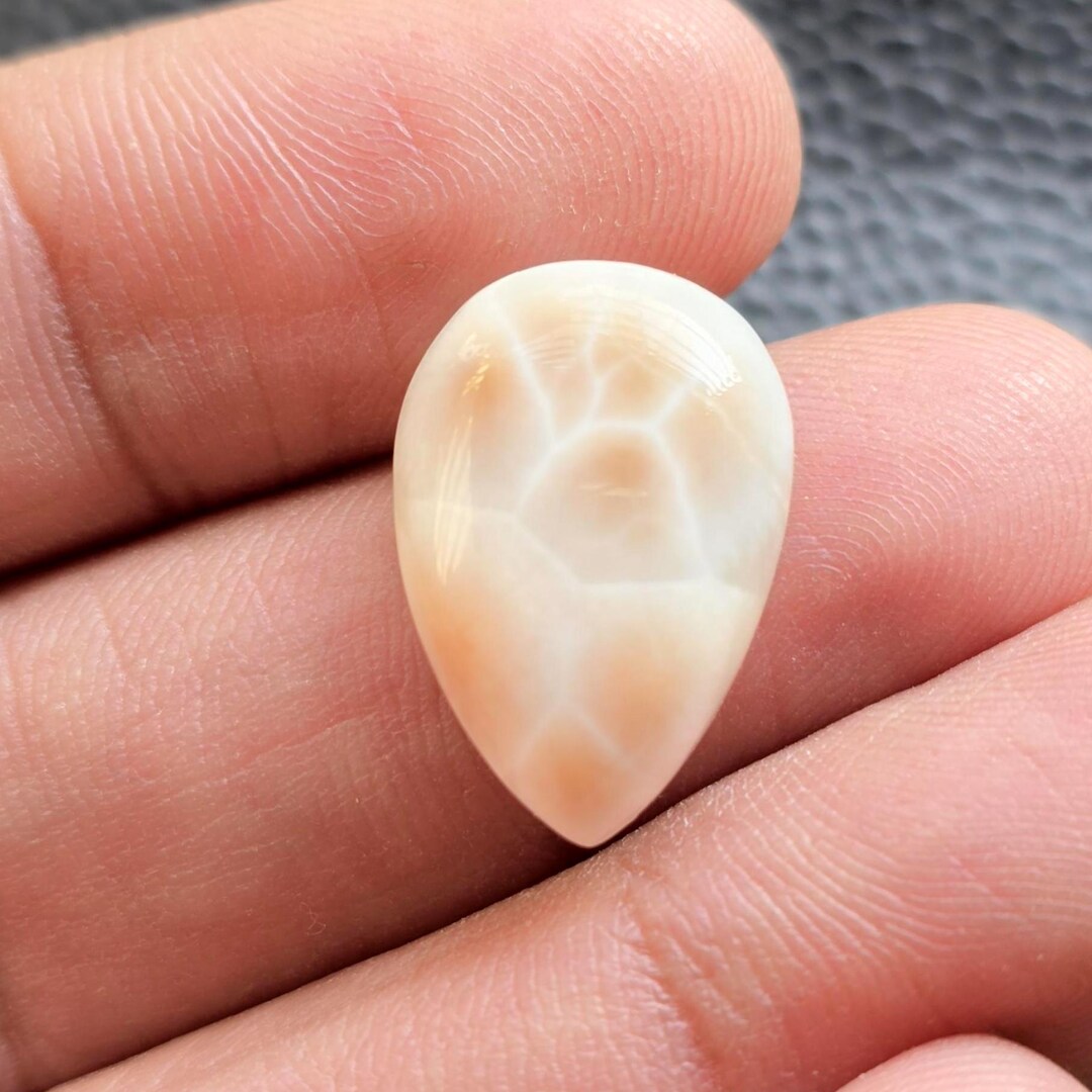 Soft Pink Larimar 14x20 Mm Cabochon | Pear Shape Natural Gemstone for ...