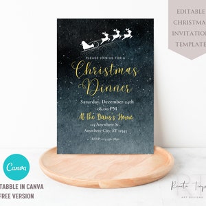 Editable Christmas Party Invitation Template Holiday Party - Etsy