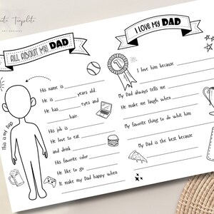 Father's Day Gift Coloring Printable Keepsake, Fathers Day Gift From ...