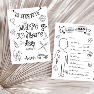 Father's Day Gift Coloring Printable Keepsake, Fathers Day Gift From ...