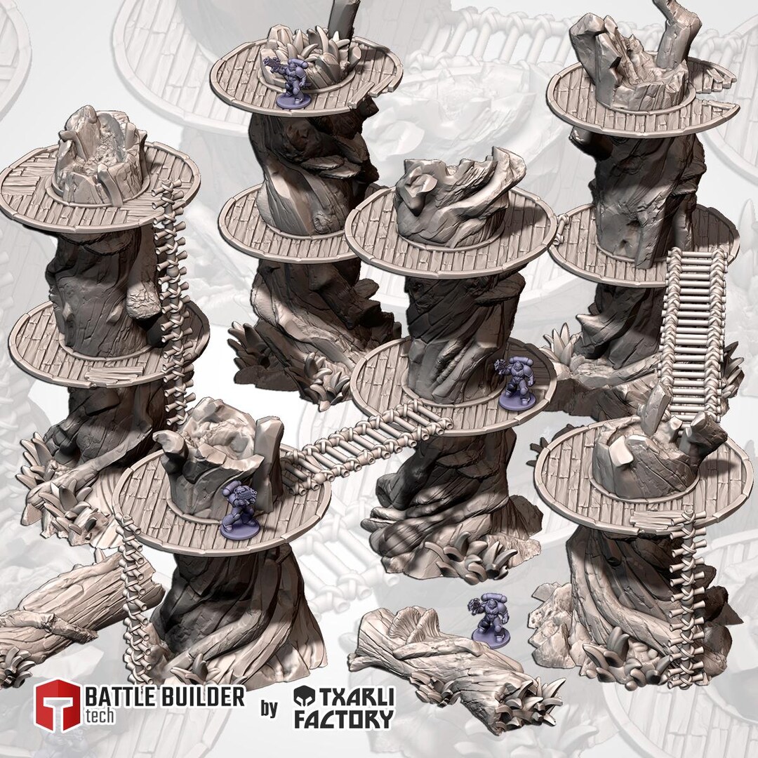 Huge Modular Trees by Txarli Factory Fantasy Scenery for Tabletop RPG ...