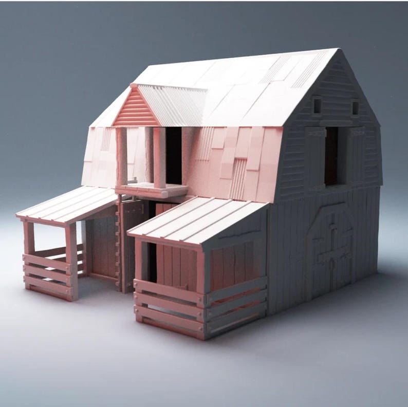 Suburban Farm Barn by Corvus Games Terrain 28mm 40mm Modern Scenery MCP ...