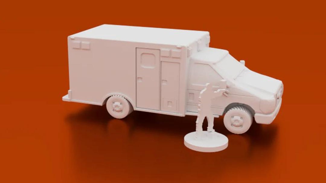 Ambulance EMS Truck by Corvus Games 28mm or 40mm Marvel Crisis Protocol ...