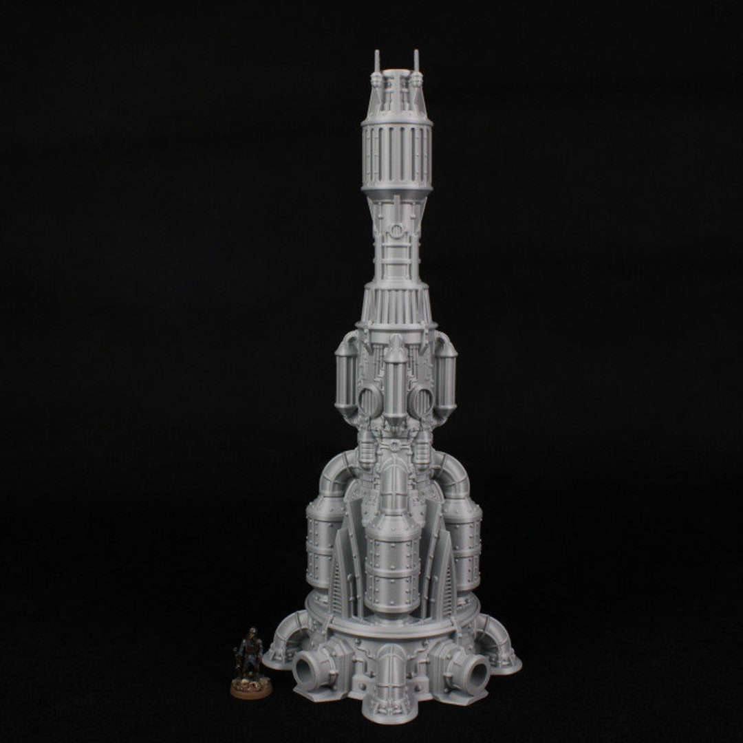 Massive Tower 3D Printed Pipe Network Smokestack for Warhammer 40k ...