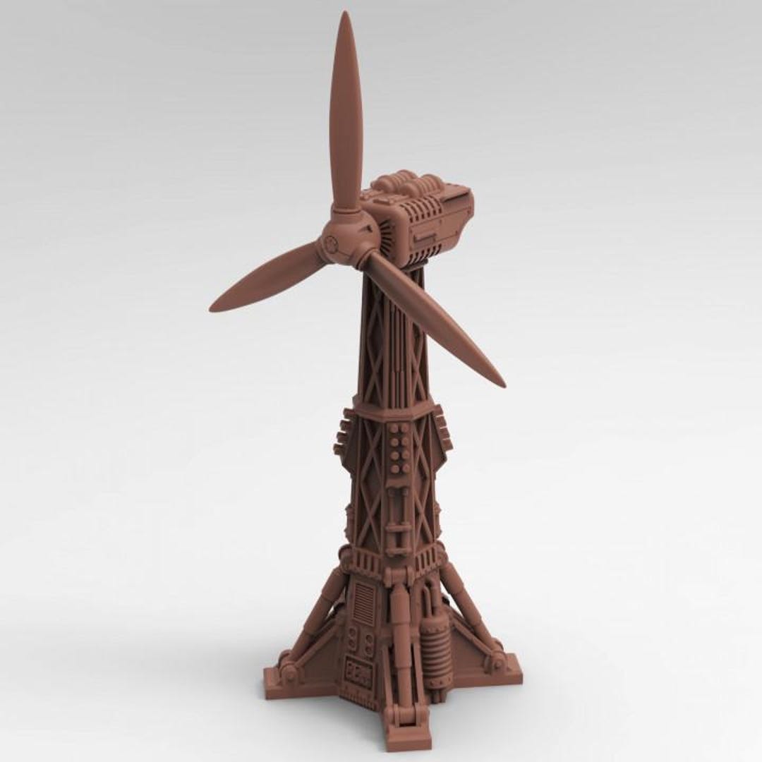 Wind Turbine Energy Tower Huge Industrial 28mm 32mm Sci Fi Wargames ...
