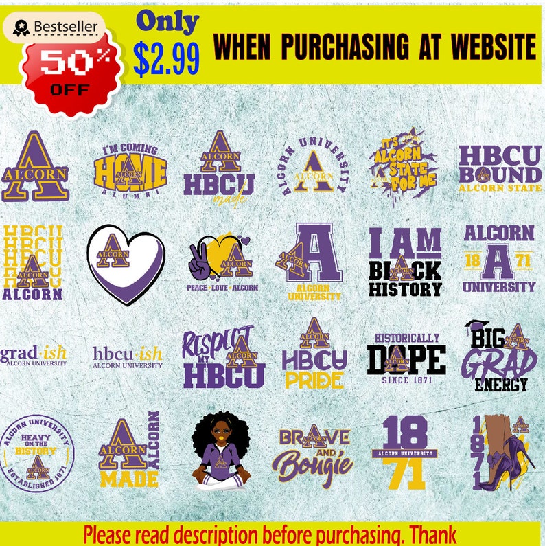 Alcorn State University Svg Bundle for Digital Download - Etsy