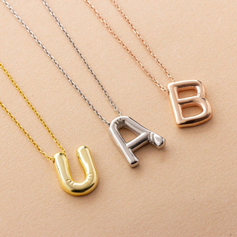 Letter Necklace - Etsy