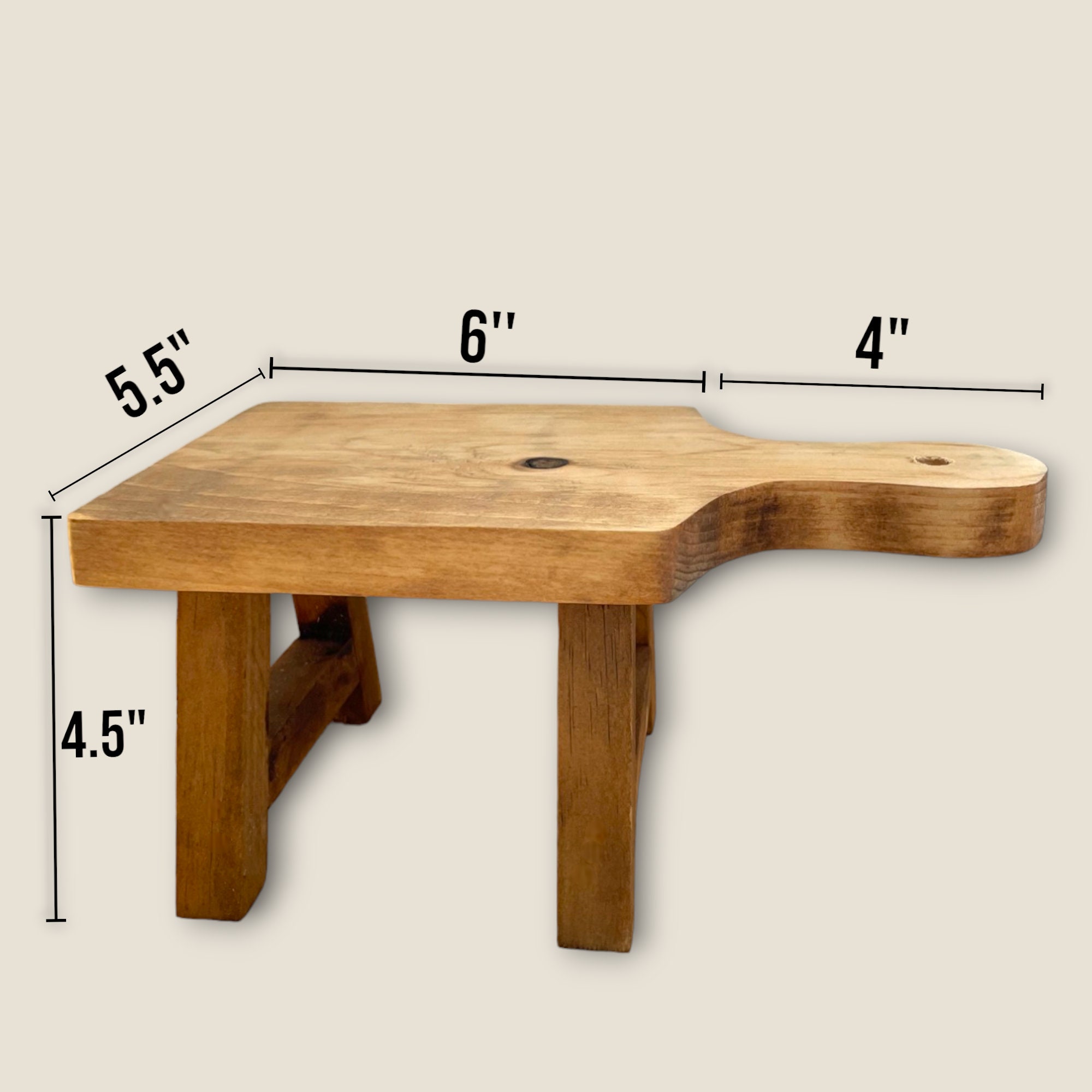 Farmhouse Wood Pedestal Stand, Wood Riser Stand for Home Decor, Trendy ...