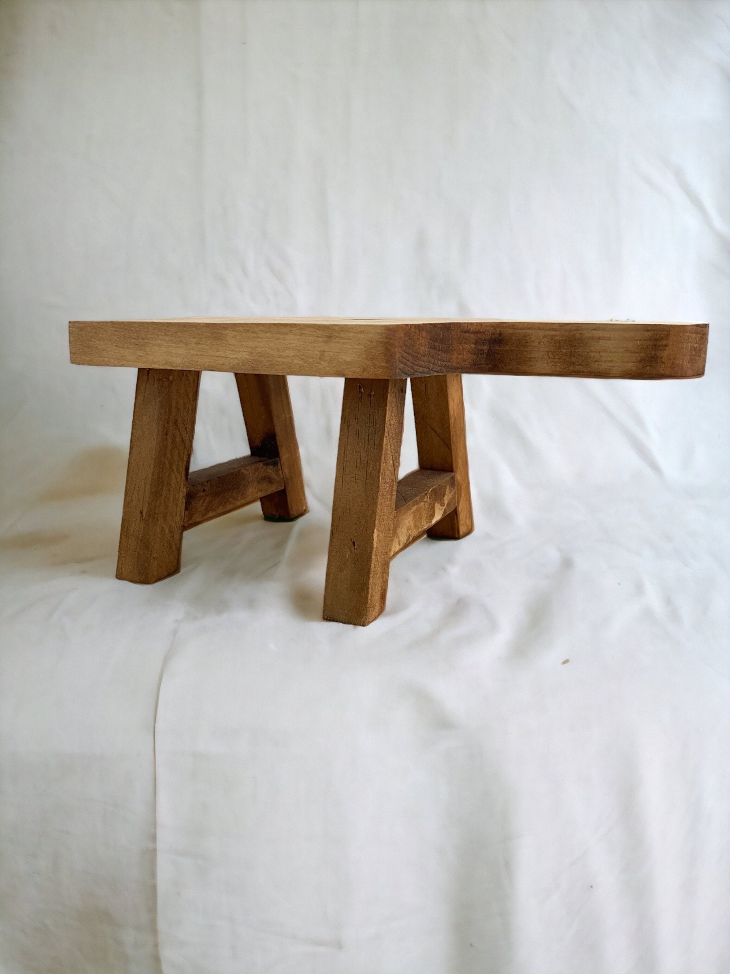 Farmhouse Wood Pedestal Stand, Wood Riser Stand for Home Decor, Trendy ...