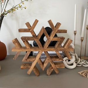 20 Rustic Wooden Snowflake, Farmhouse Snowflake Decor, Christmas Wooden ...