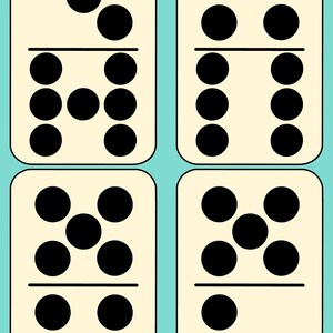 2 Sets of Printable Domino Cards-original and With Geometric Shapes ...