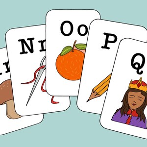 78 Printable Alphabet Educational Flash Cards With Pictures for Kids ...