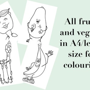 50 Printable Colourful and Funny Fruits and Veggies Learning Flash ...