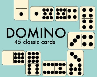 2 Sets of Printable Domino Cards-original and With Geometric Shapes ...
