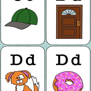 78 Printable Alphabet Educational Flash Cards With Pictures for Kids ...