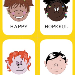 Big Emotions, Hand Drawn Printable Flash Cards for Kids/toddlers for ...