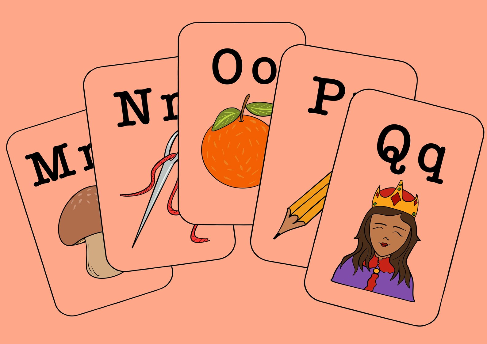 78 Printable Alphabet Educational Flash Cards With Pictures for Kids ...