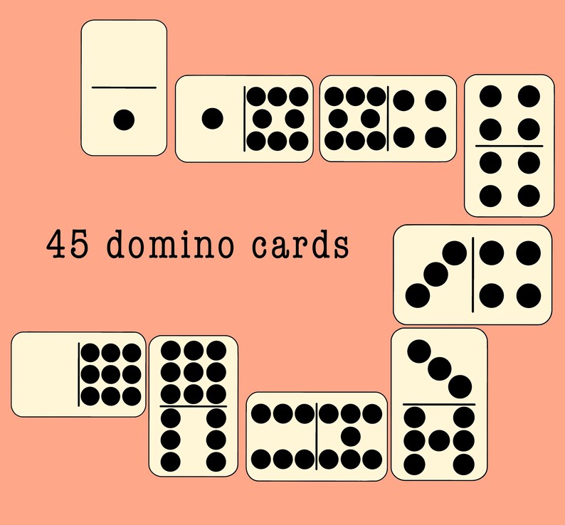 2 Sets of Printable Domino Cards-original and With Geometric Shapes ...