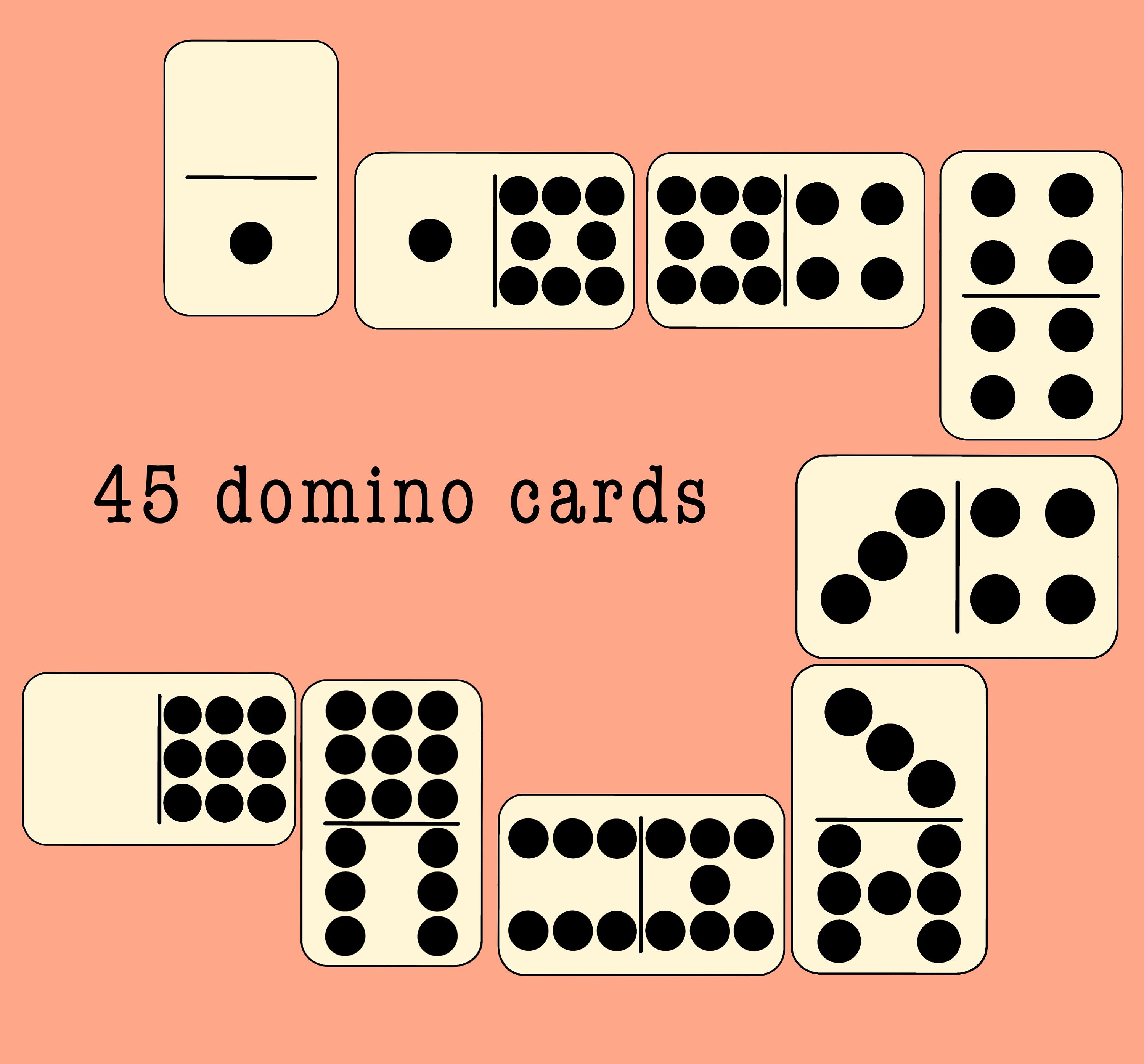 2 Sets of Printable Domino Cards-original and With Geometric Shapes ...