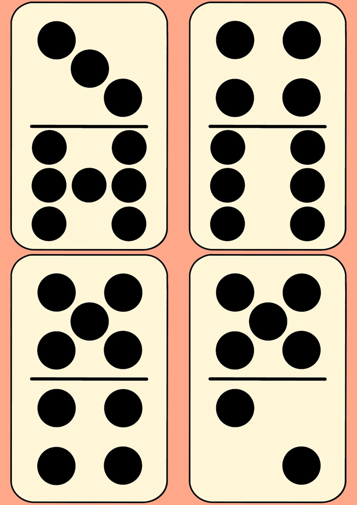 2 Sets of Printable Domino Cards-original and With Geometric Shapes ...