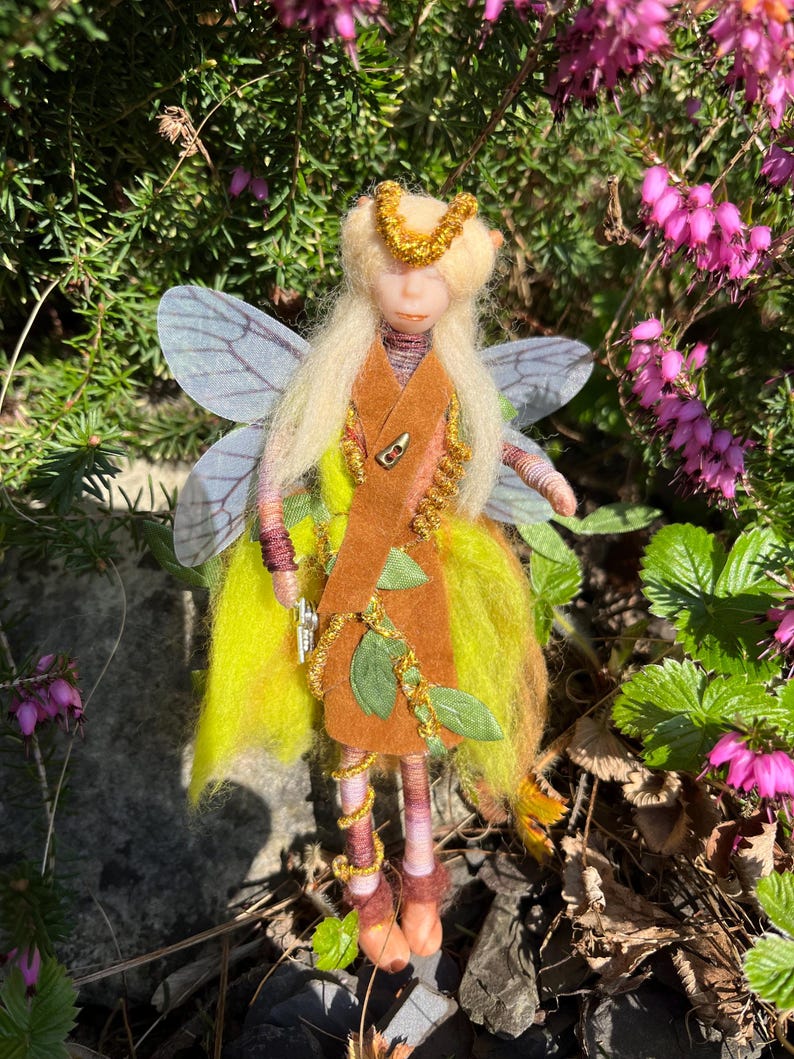 Handmade Felted Fairy Doll – Poseable Fae Folk Art Decoration - Etsy UK