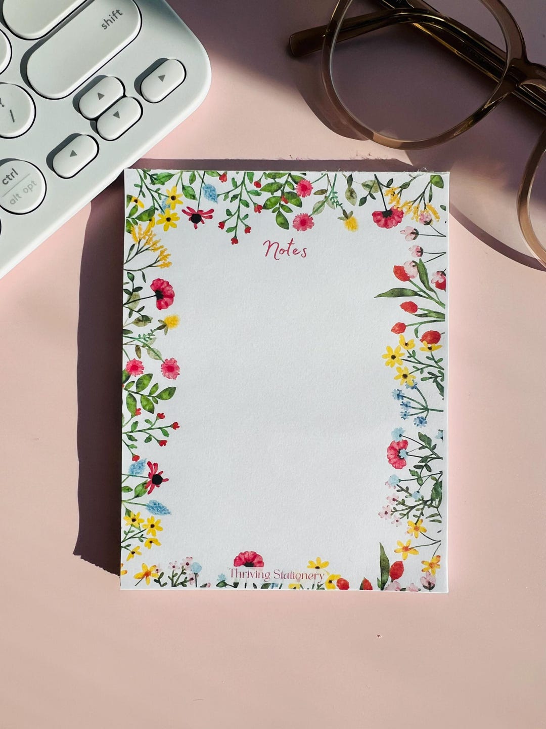 Floral Notepad | Aesthetic Tear off Notepad for Moms, Teacher Notepad, Realtor Notepads | Boss ...