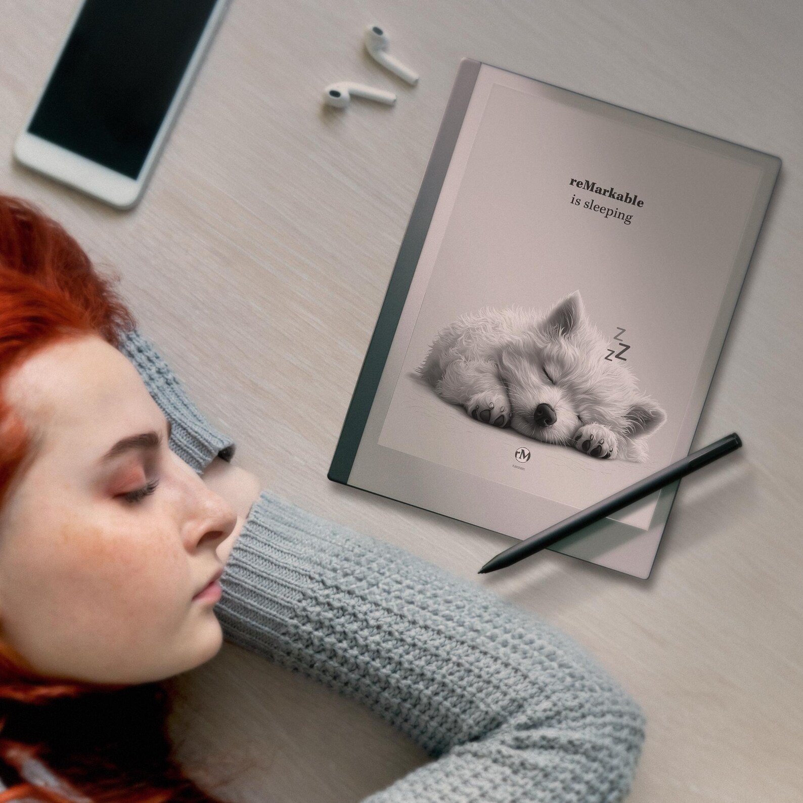 Remarkable 2 Custom Sleep Screen Sleeping Puppy Personalize Your E ...