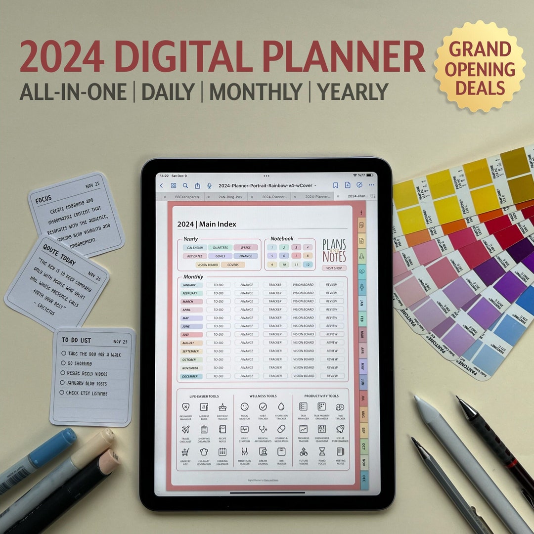 2024 Life Planner, Digital iPad Planner Best for Goodnotes, Digital ...