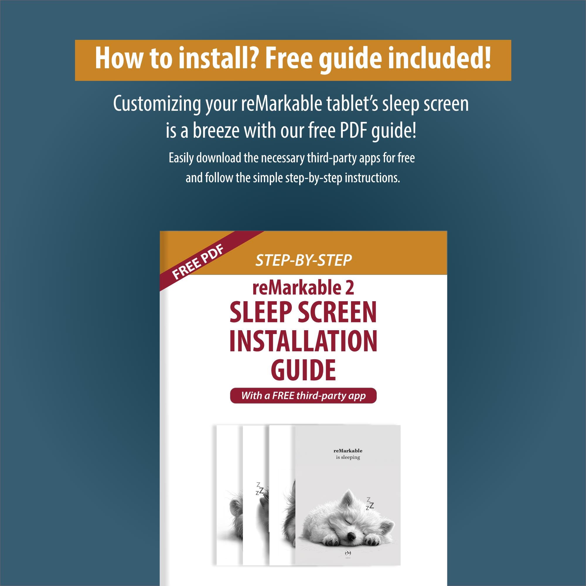 Remarkable 2 Custom Sleep Screen Sleeping Puppy Personalize Your E ...