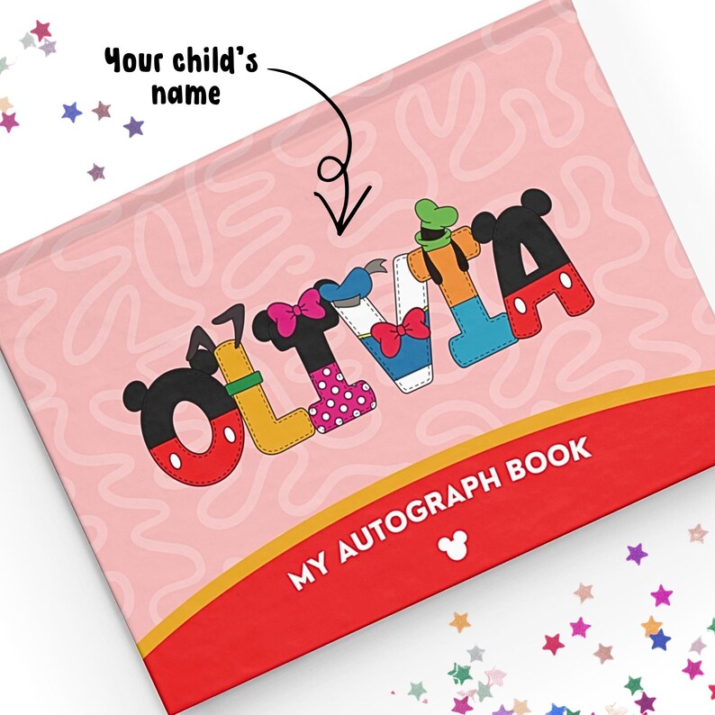Personalized Autograph Book | Custom Name Character Signatures | Disney ...