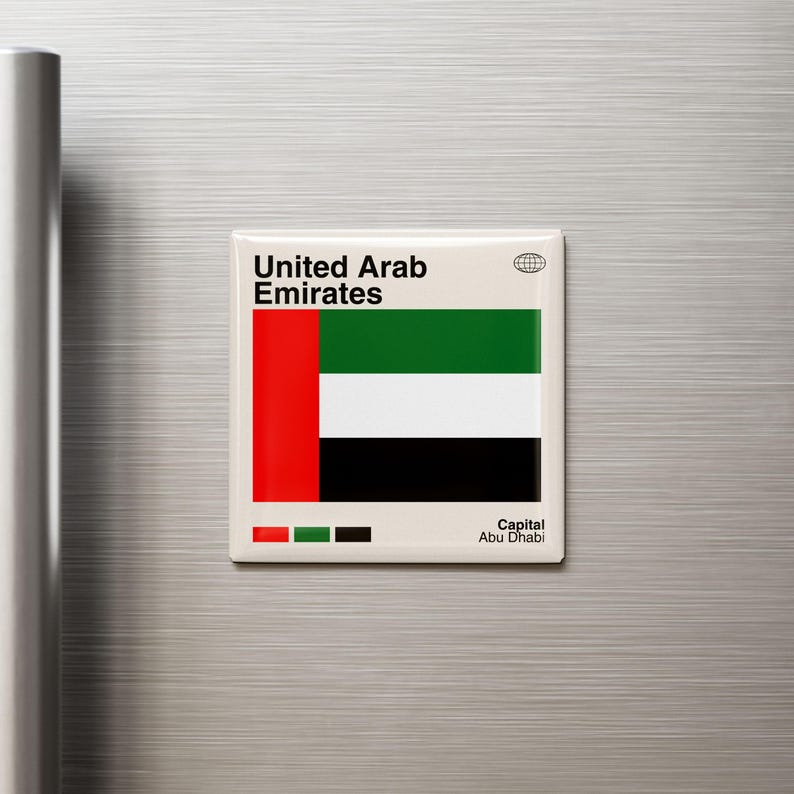 UAE Flag Souvenir Magnet - Etsy
