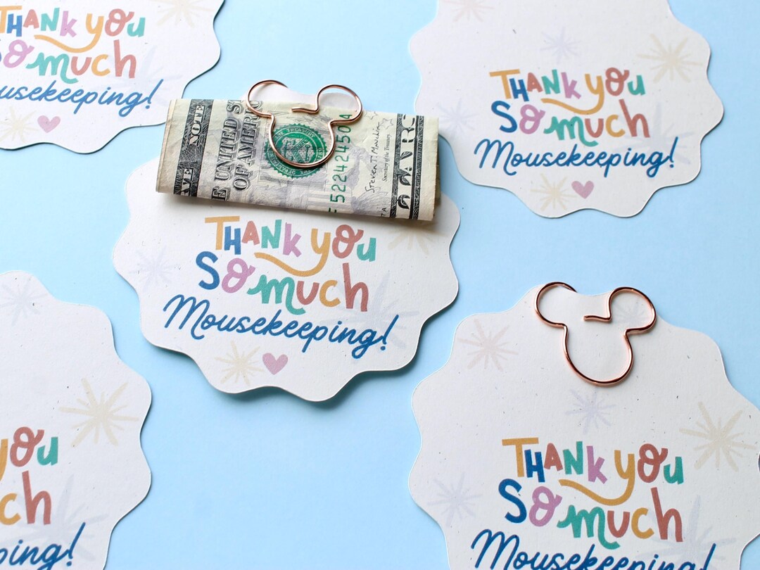 Mousekeeping Tip Holder With Mickey Paperclip, Pixie Dust, Cast Member ...