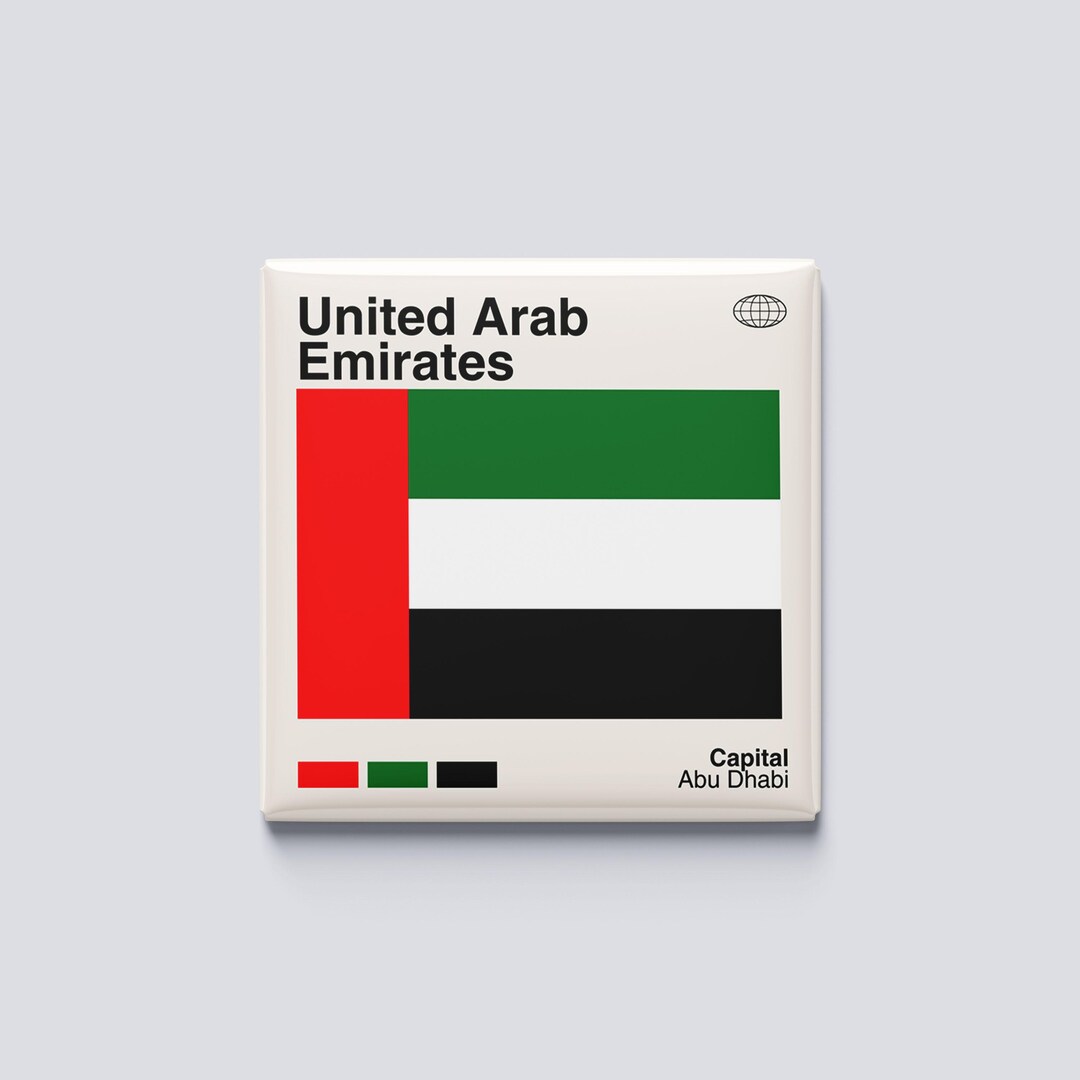 UAE Flag Souvenir Magnet - Etsy