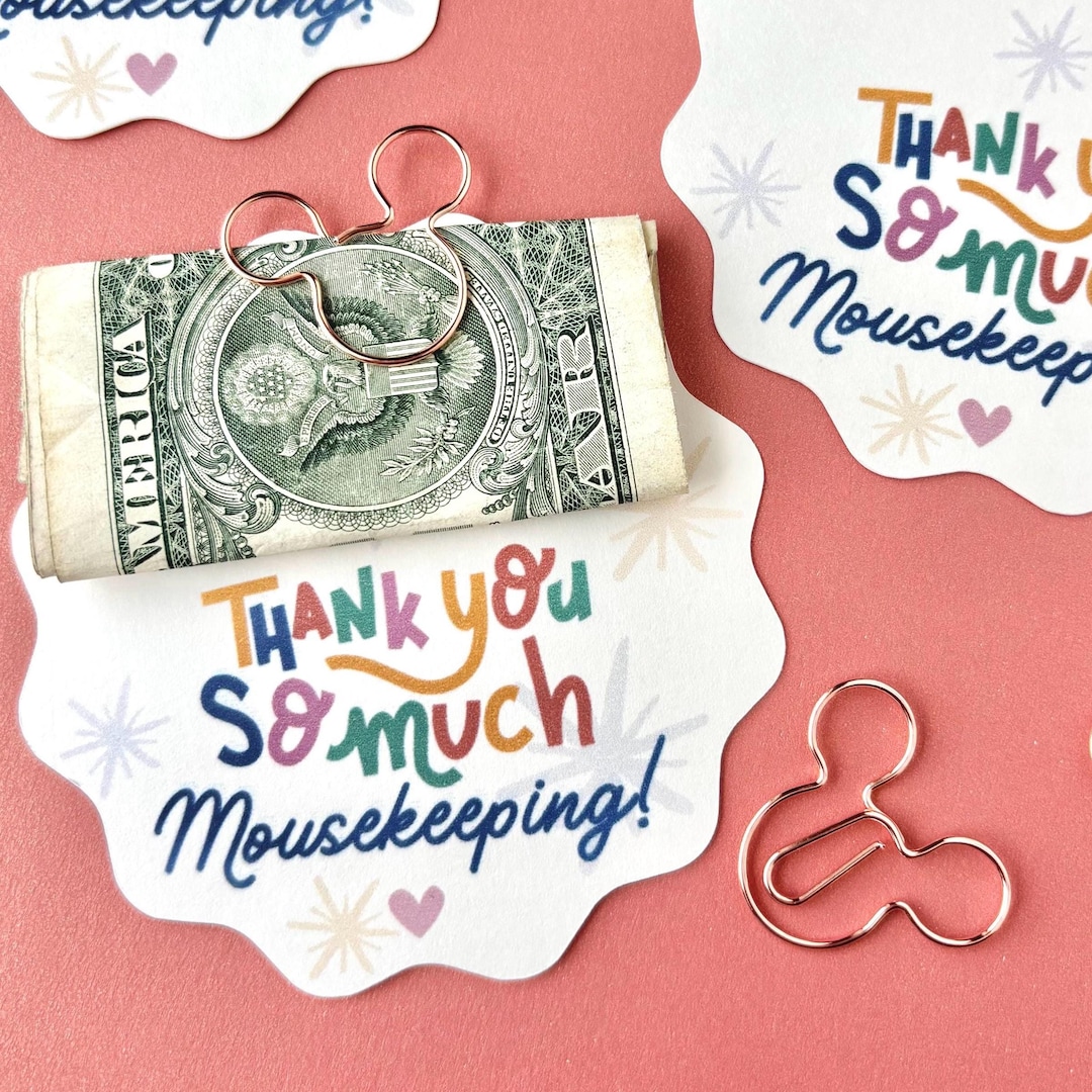 Colorful Disney Mousekeeping Tip Holder With Gold Mickey Paperclip ...