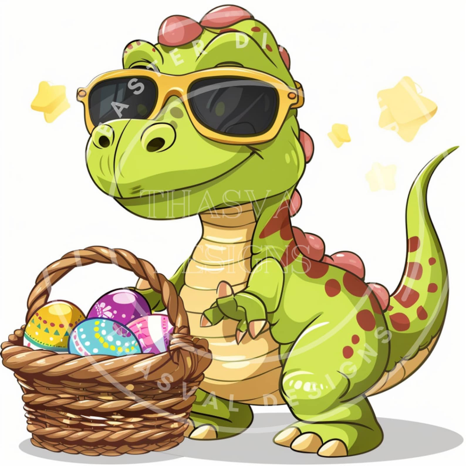 Easter Dinosaur Clipart, 8 High-quality Pngs, Dinosaur T Rex Easter PNG ...
