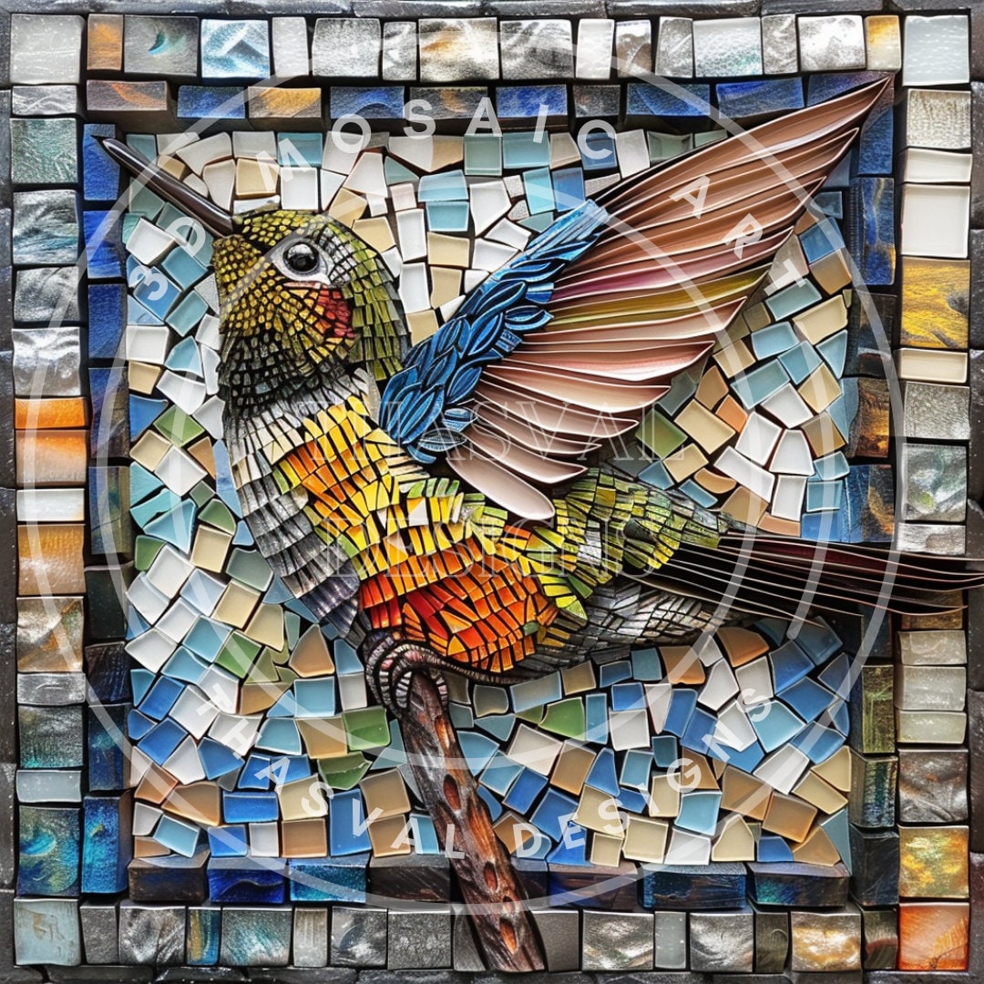 3D Mosaic Art, 12 High-quality Pngs, Unique Clipart, Instant Digital ...