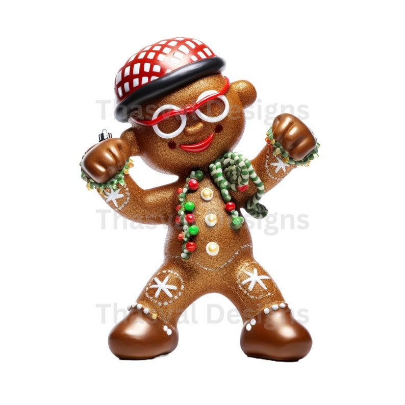 Dancing Reindeer, Santa Claus, Gingerbread Man, Elf Clipart , 15 High ...