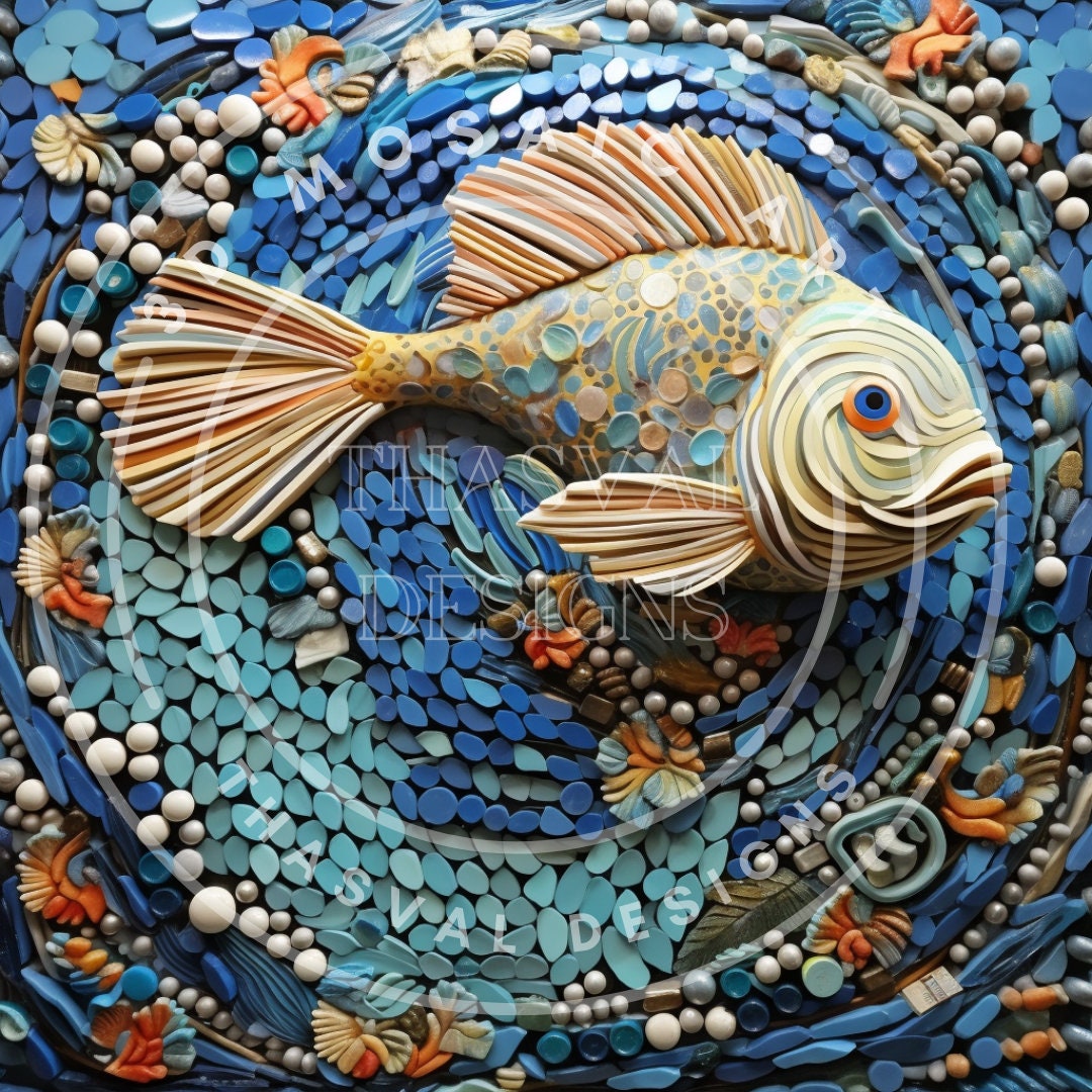 3D Mosaic Art, 12 High-quality Pngs, Unique Clipart, Instant Digital ...