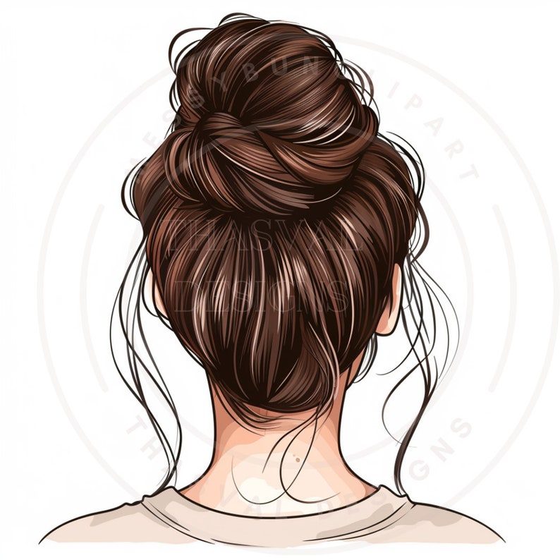 Messy Bun Clipart, 12 High Quality Pngs, Mom Life Kid Life Png, Instant ...