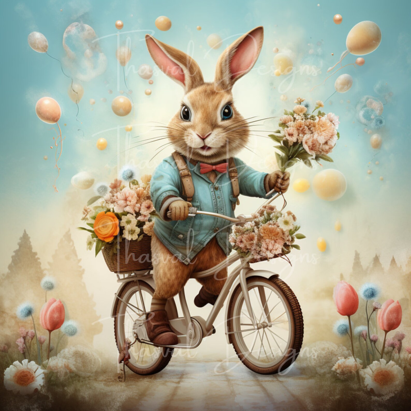 Easter Bunny Riding Bike Clipart, 11 High Quality Pngs, Easter Clipart ...