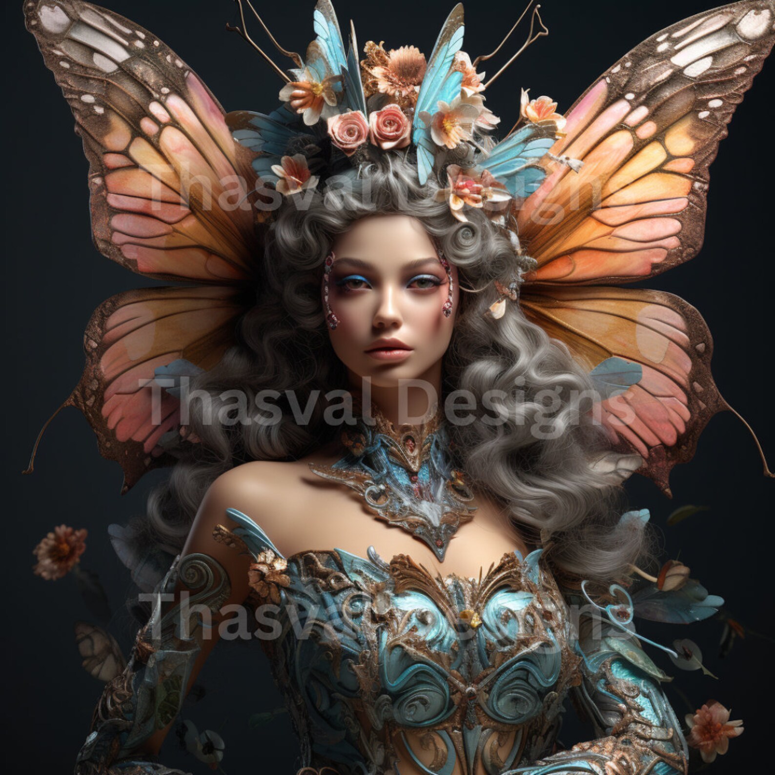 Butterfly Princess Clipart, 7 High Quality Pngs, Instant Digital ...