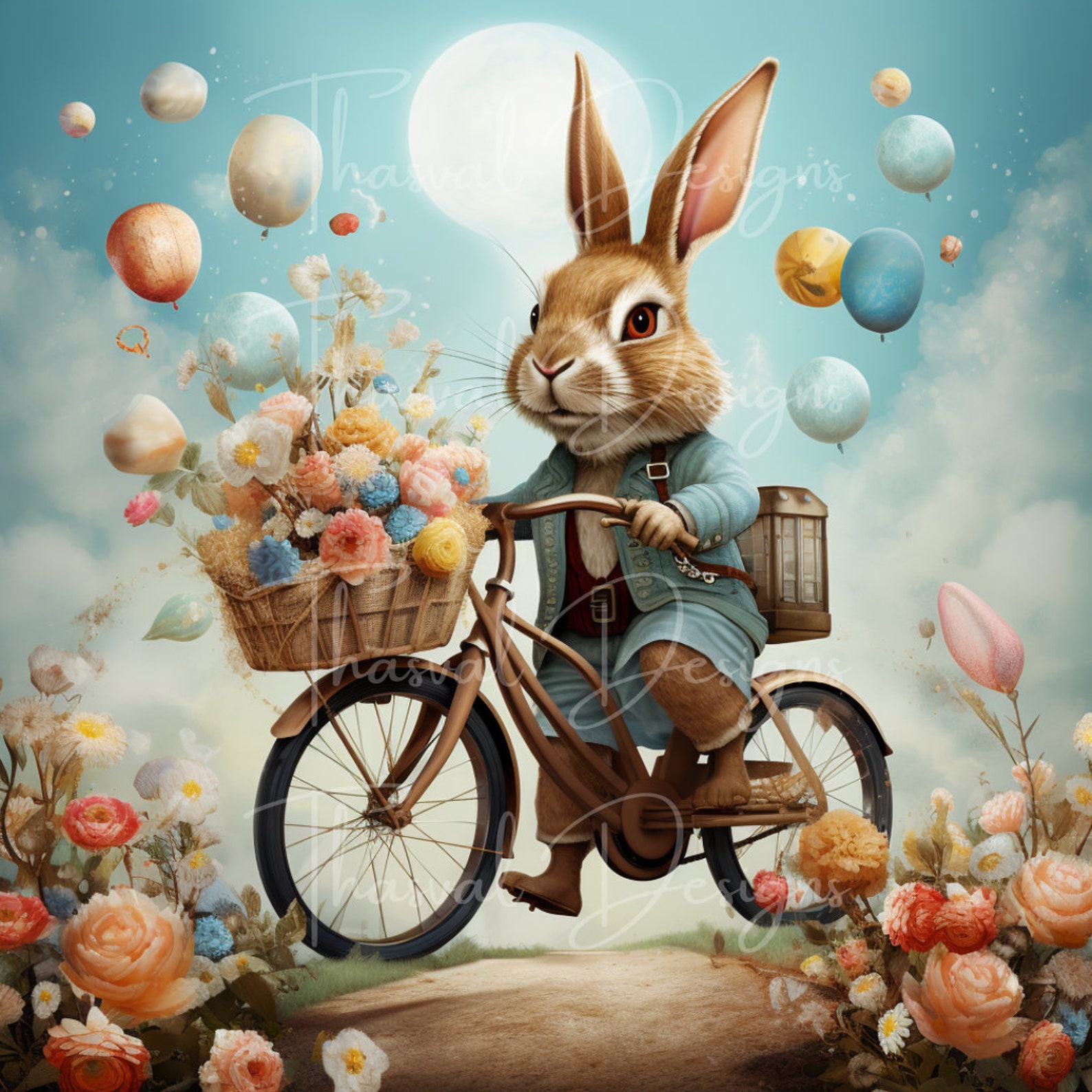 Easter Bunny Riding Bike Clipart, 11 High Quality Pngs, Easter Clipart ...