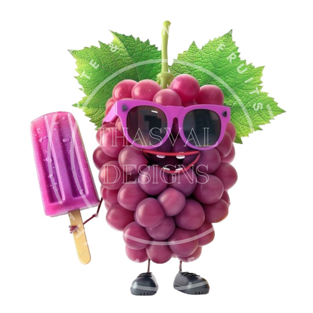 Funny Summer Fruit Clipart, 23 PNG Illustrations (digital Download) - Etsy
