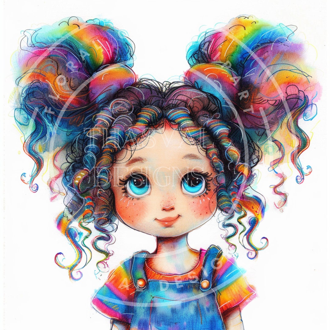 Quirky Girl Clipart, 16 High-quality Pngs, Instant Digital Download ...