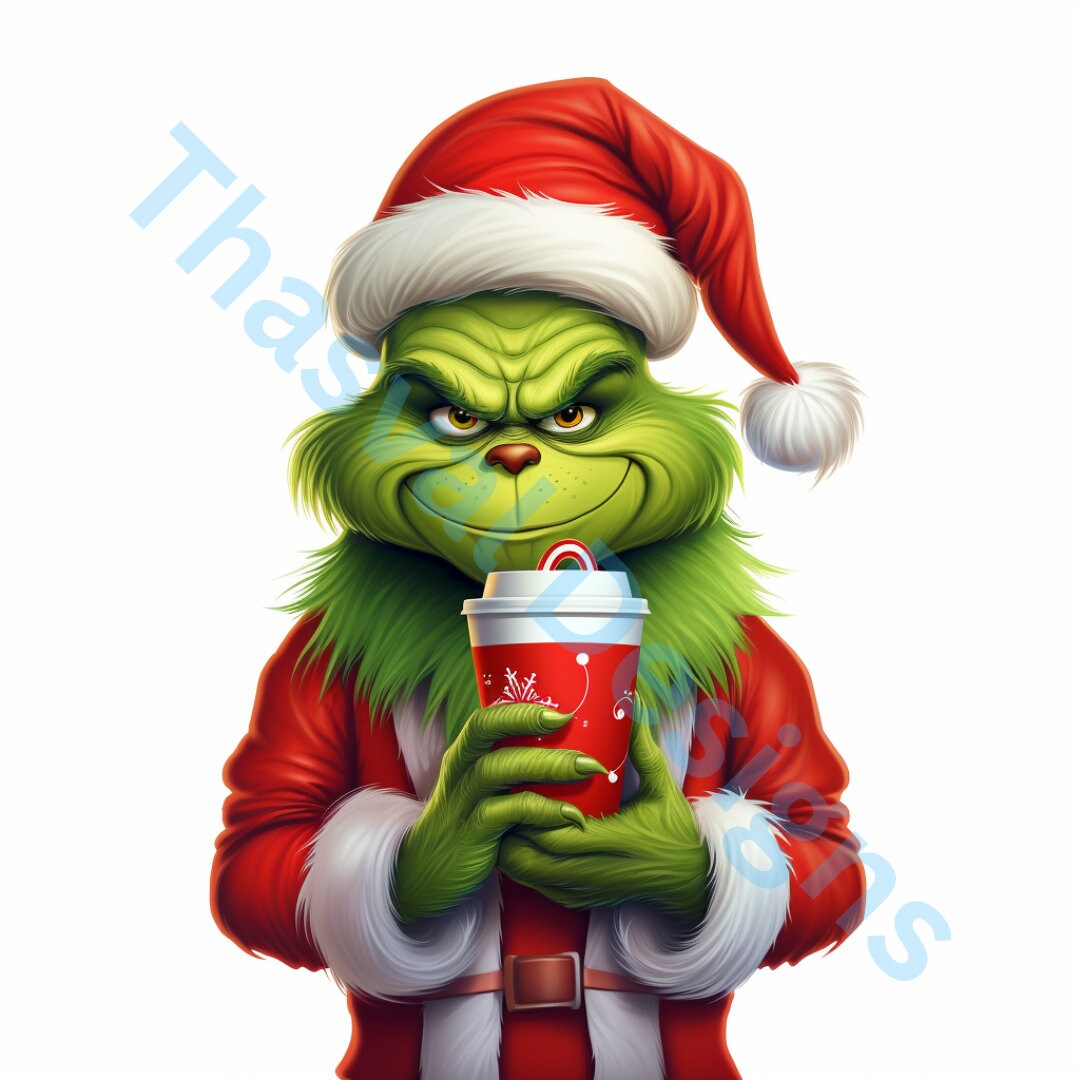 Grinch Christmas Pngs: Mischievous Coffee Grinchmas (digital Download ...