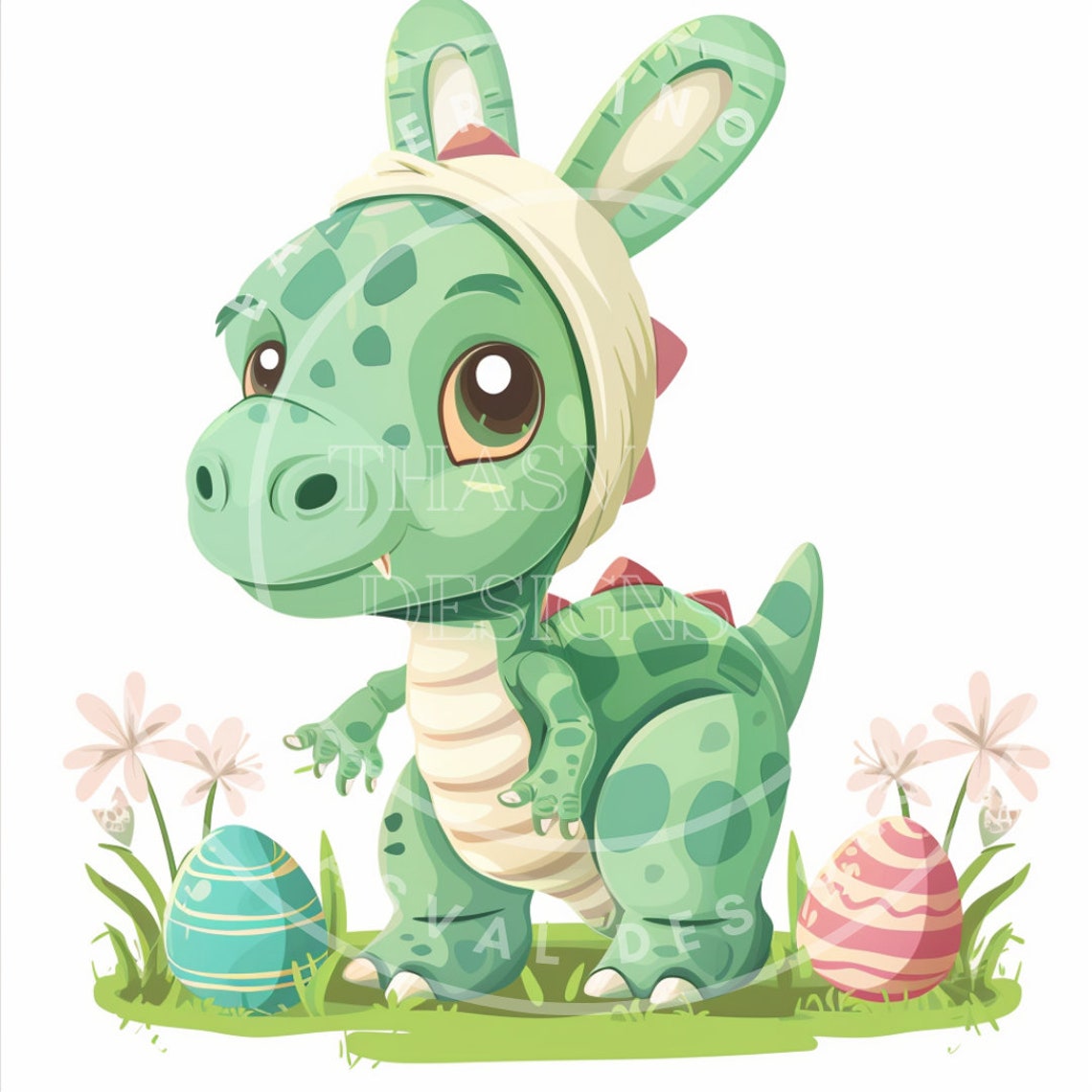Easter Dinosaur Clipart, 8 High-quality Pngs, Dinosaur T Rex Easter PNG ...